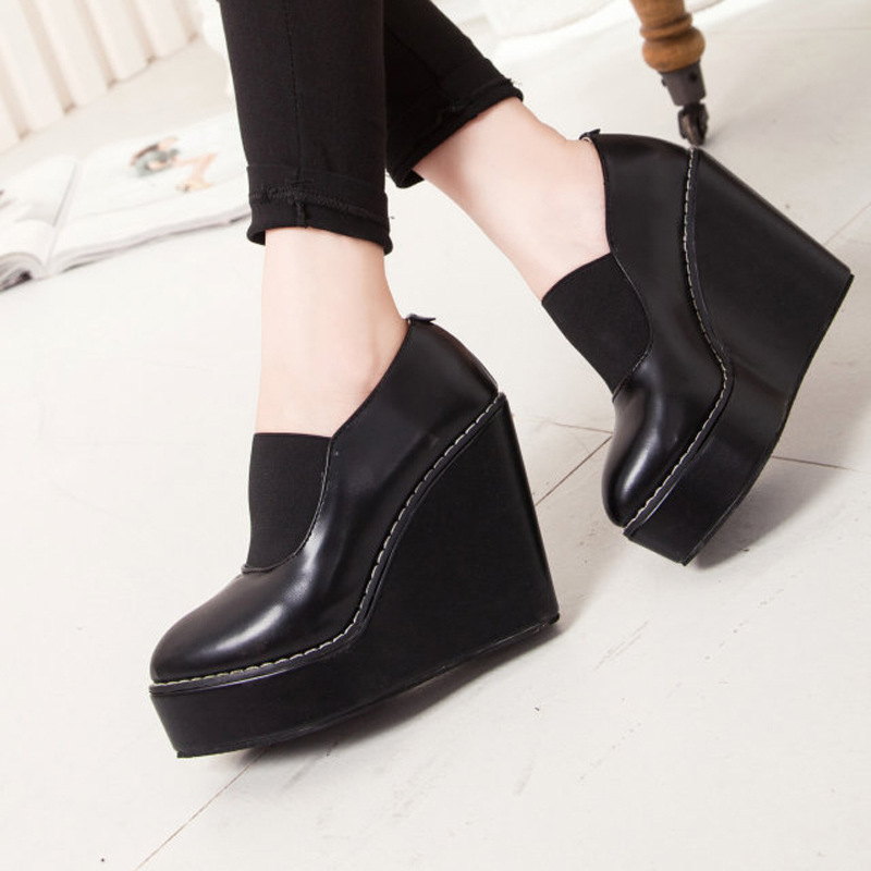 Elegant Wedge Heel High Heel Single Shoes on Luulla