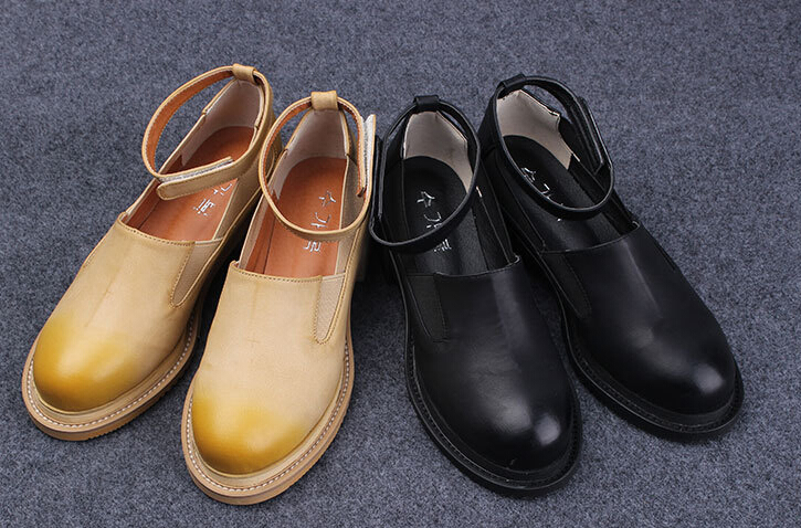 Vintage Round Toes Shoes Thick Heels on Luulla